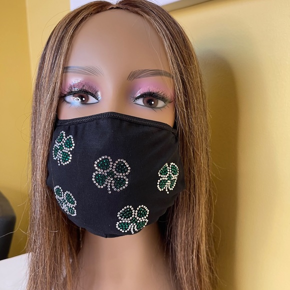 Accessories | Shamrock Bling St Patricks Day Mask | Poshmark